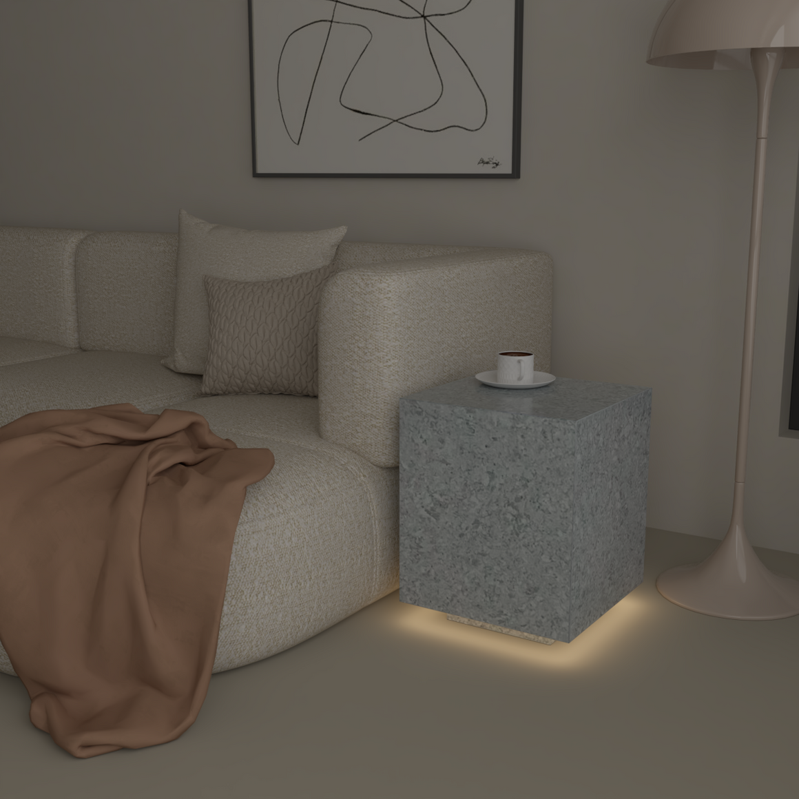 Château Pedestal Quartz Side Table – Steve Bristow Furniture